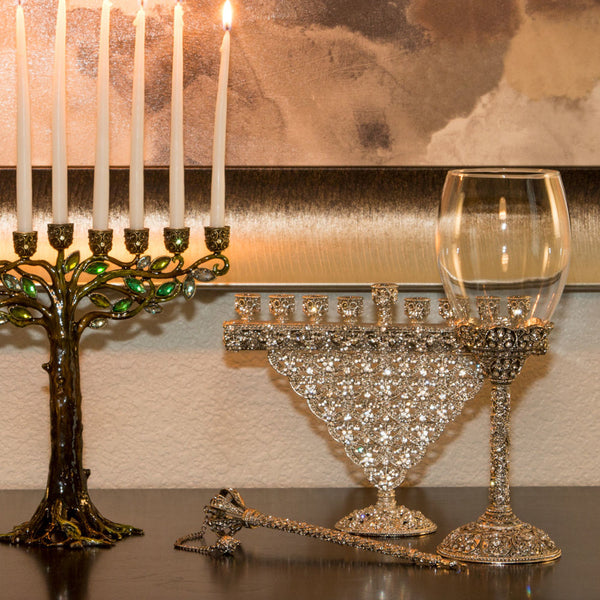 Olivia Riegel Silver Crystal Sinclair Menorah - 25% OFF – Dalmazio Design