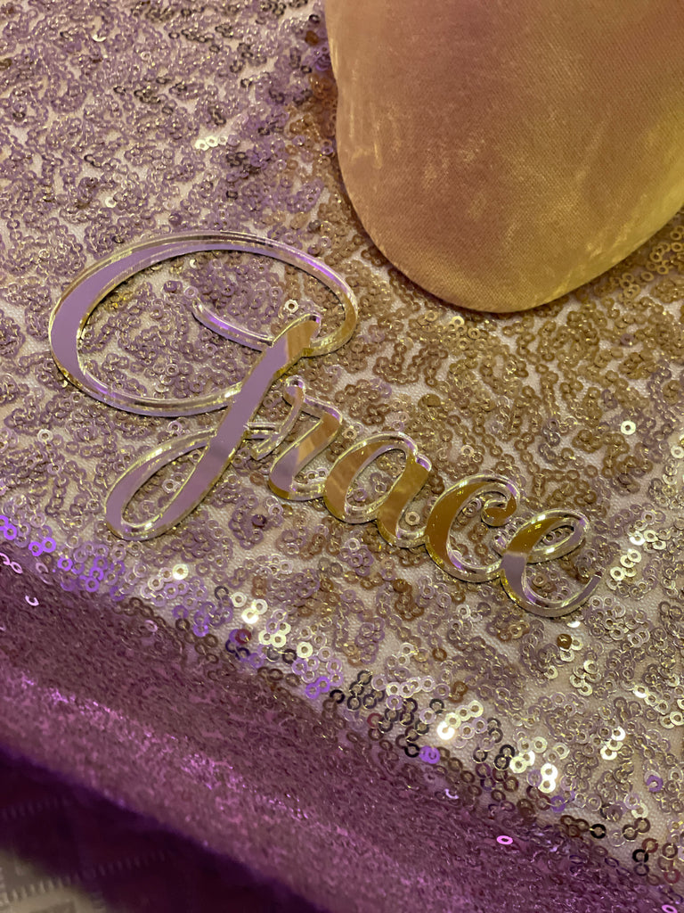 Acrylic Gold Names – Dalmazio Design