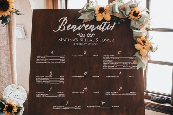 Rustic Beauty - Wooden Seating Chart Rental – Dalmazio Design